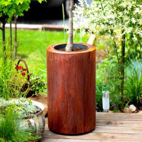Corten Steel High Cylinder – Terrace Gardener